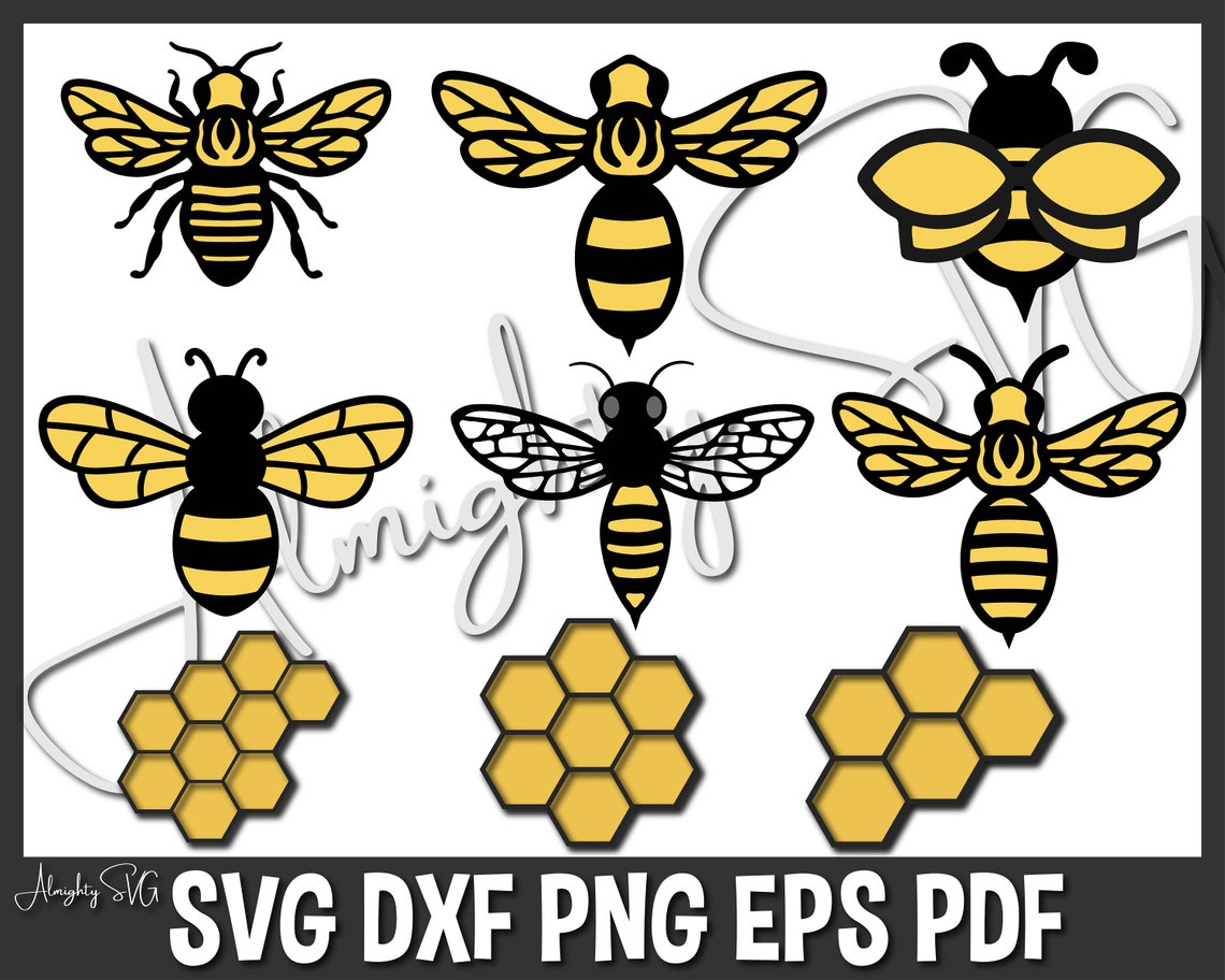 Bee Svg 3d Bee Svg Layered Bee Svg Bee Svg Template for - Etsy Canada