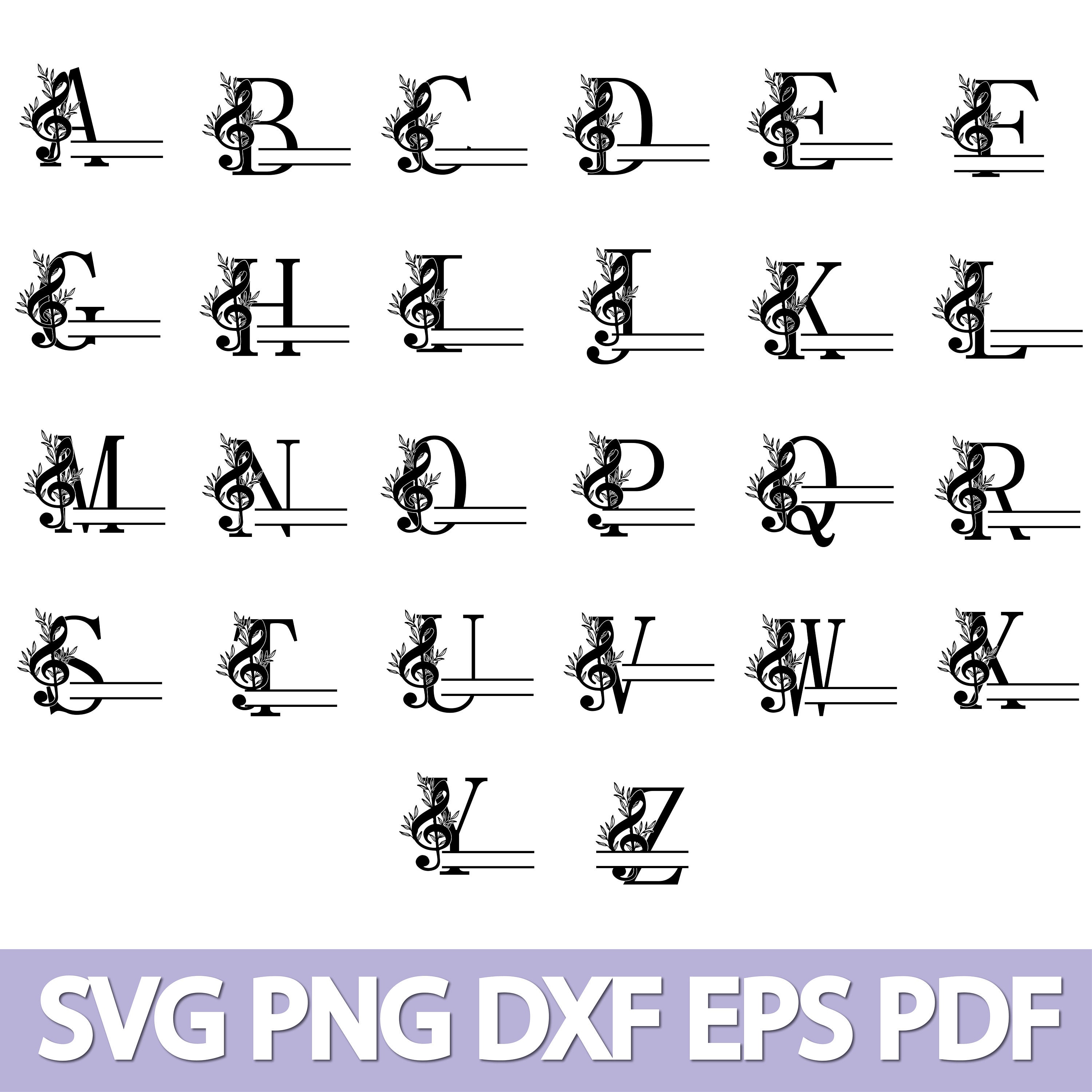 Split Monogram SVG | Monogram Font SVG | Monogram Svg | Svg Fonts ...