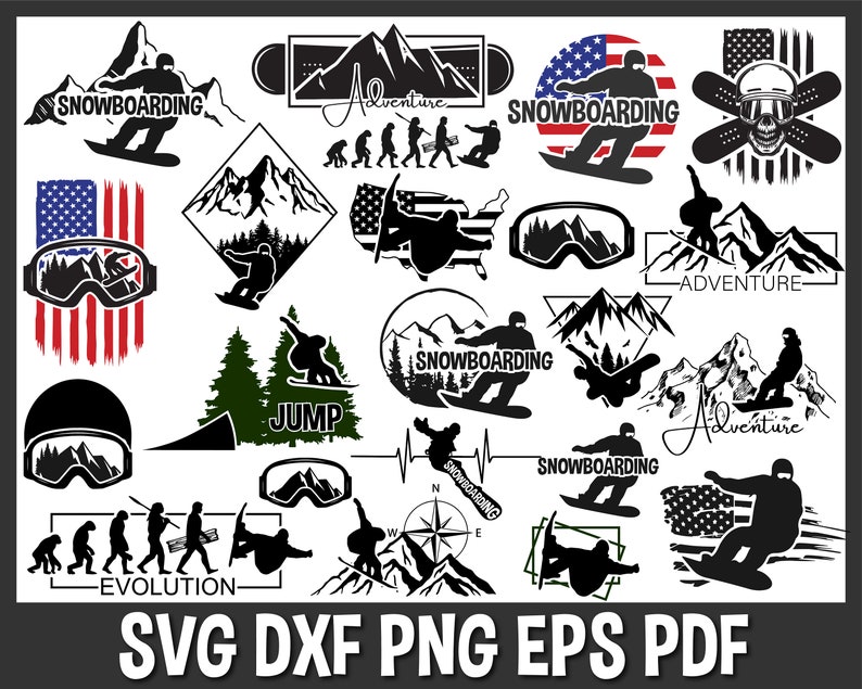 Snowboarding SVG Snowboard SVG Snowboarding Glasses Svg - Etsy