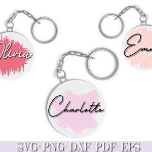 Paint Brush Strokes Svg, Keychain Svg, Keychain Bundle Svg, Keychain ...