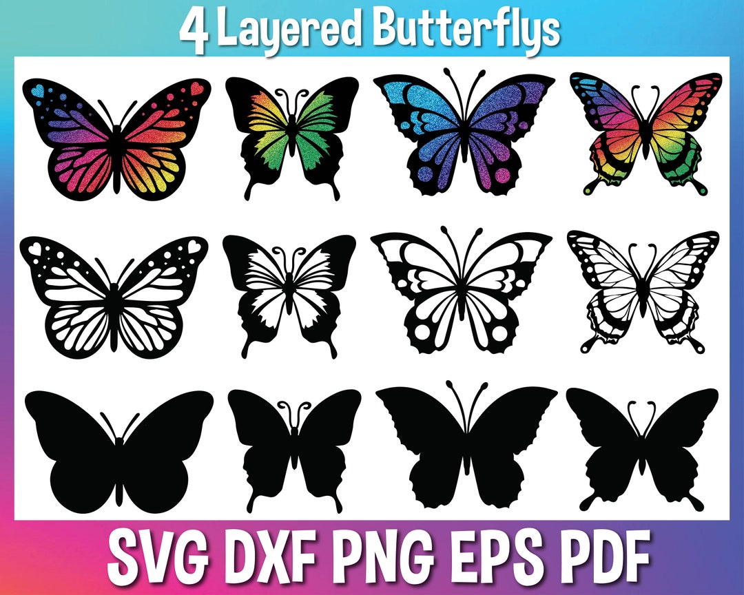 Butterfly SVG, 3D Butterfly Svg, Butterfly Bundle Svg, Butterfly ...
