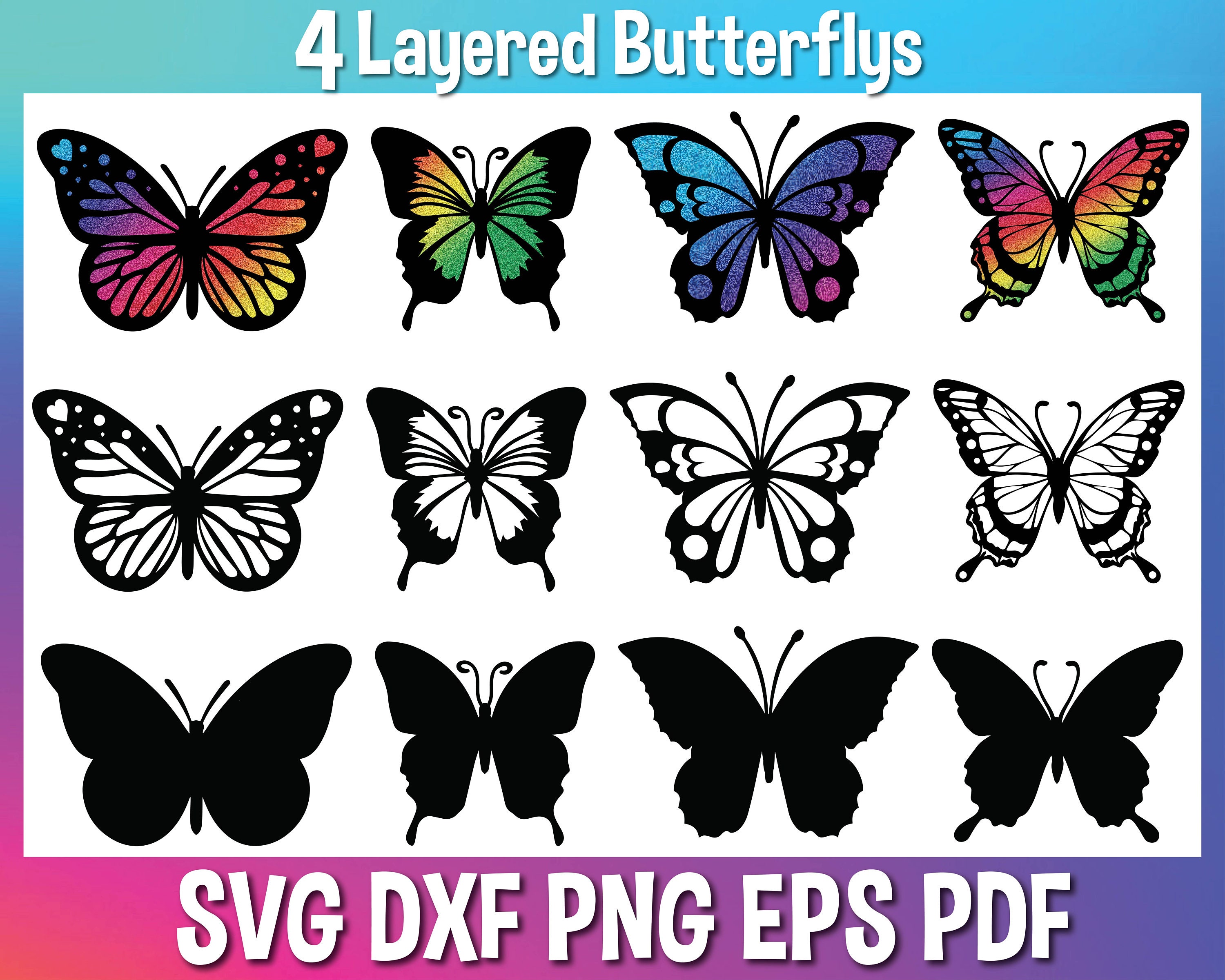 Butterfly SVG 3D Butterfly Svg Butterfly Bundle Svg - Etsy Canada