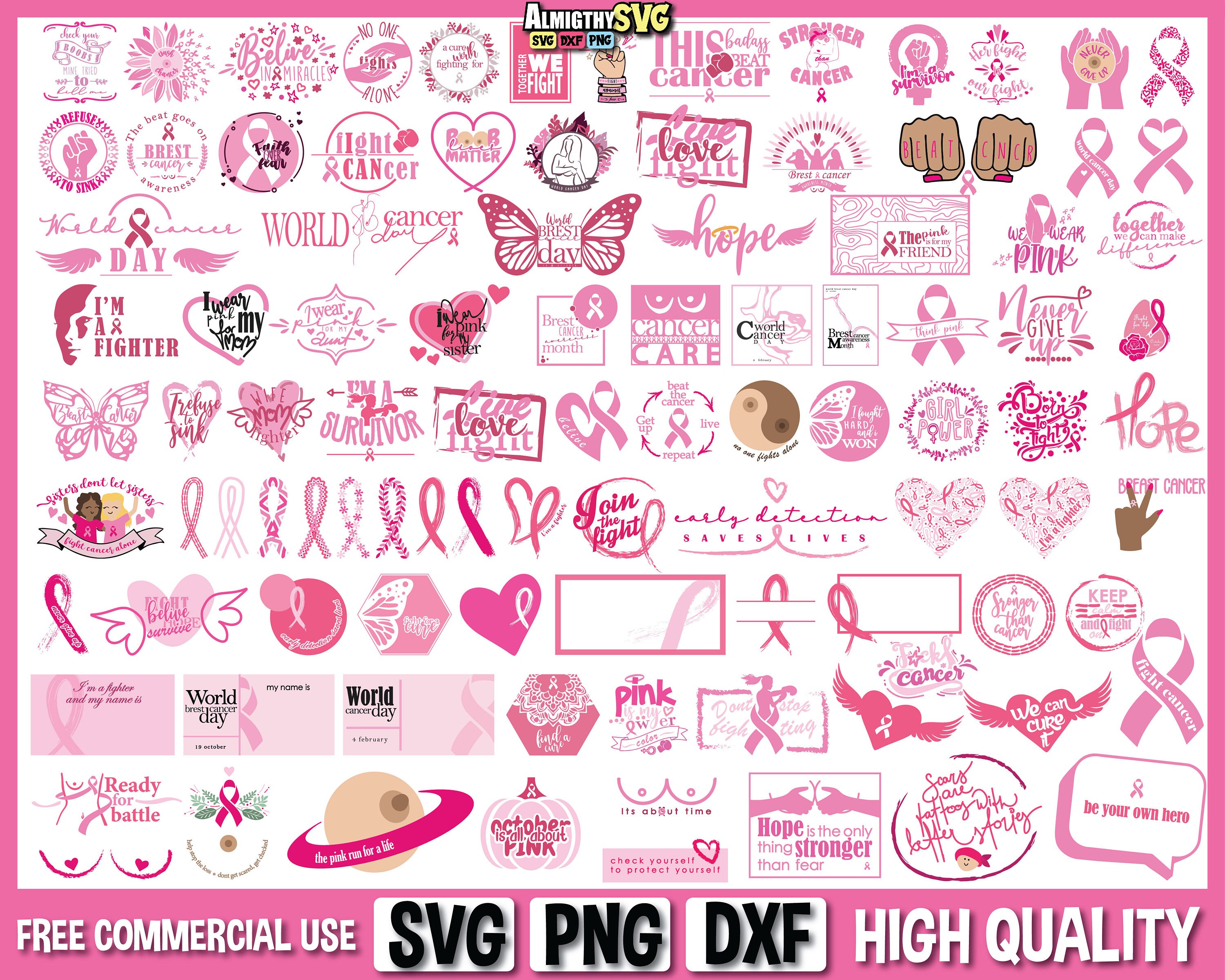Breast Cancer SVG, Cancer Awareness Svg Files for Cricut - Etsy