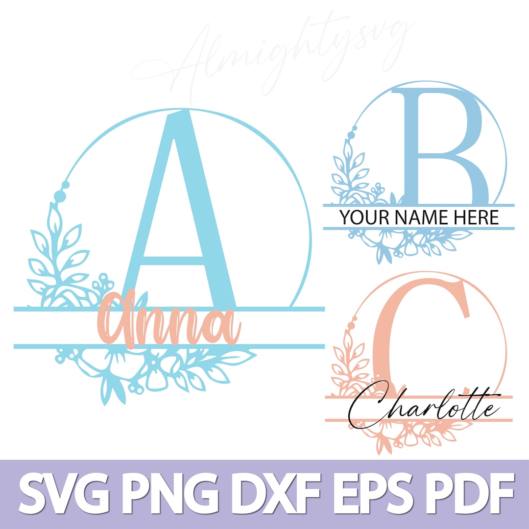 Split Monogram SVG | Monogram Font SVG | Monogram Svg | Svg Fonts ...