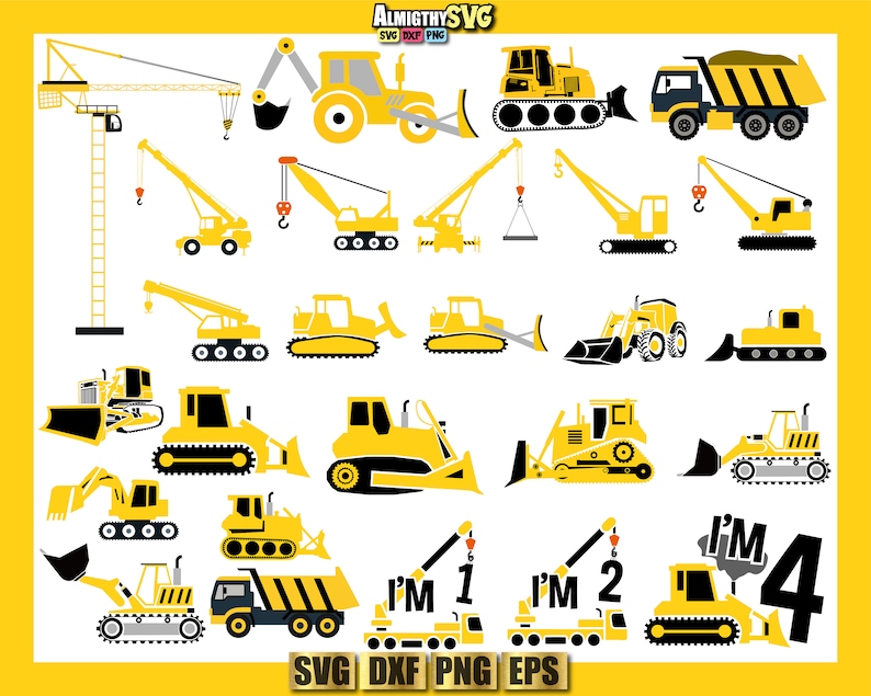 Construction Svg, Trucks Svg, Construction Bundle Svg, Digger Svg, Dump ...
