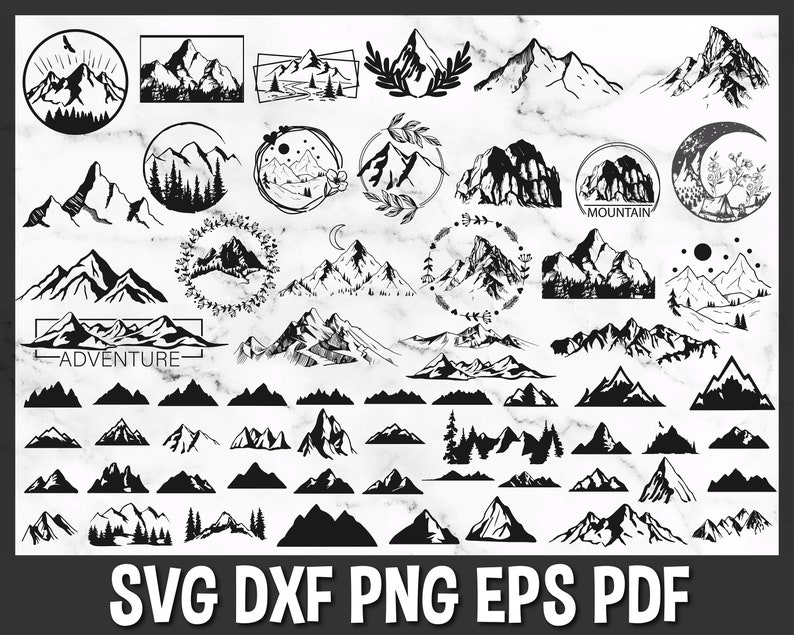 Mountains SVG Mountain Bundle Svg Forest Svg Adventure Svg - Etsy