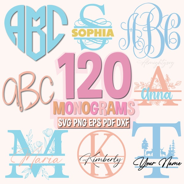 Monogram Svg Files - Etsy