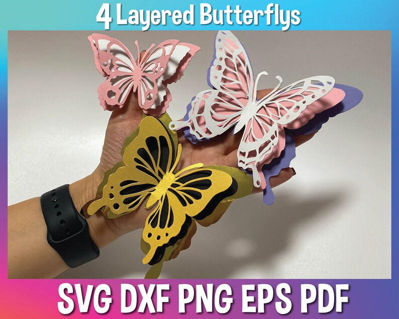Butterfly SVG 3D Butterfly Svg Butterfly Bundle Svg - Etsy