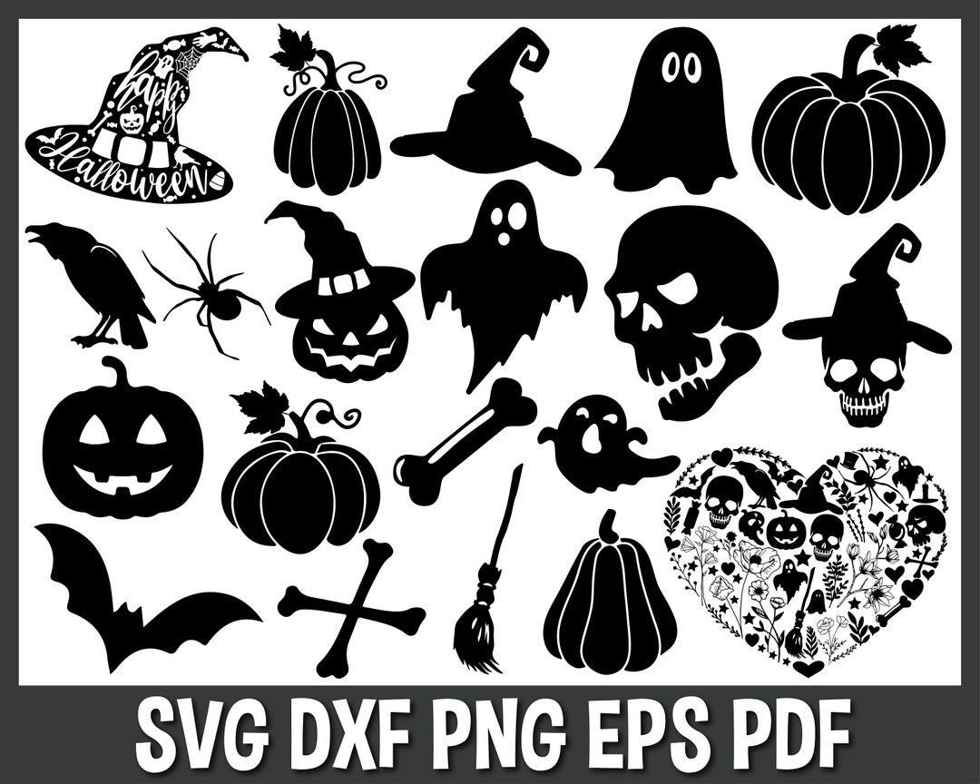 Halloween SVG, Halloween Bundle Svg, Bat Svg, Pumpkin SVG, Skull SVG ...