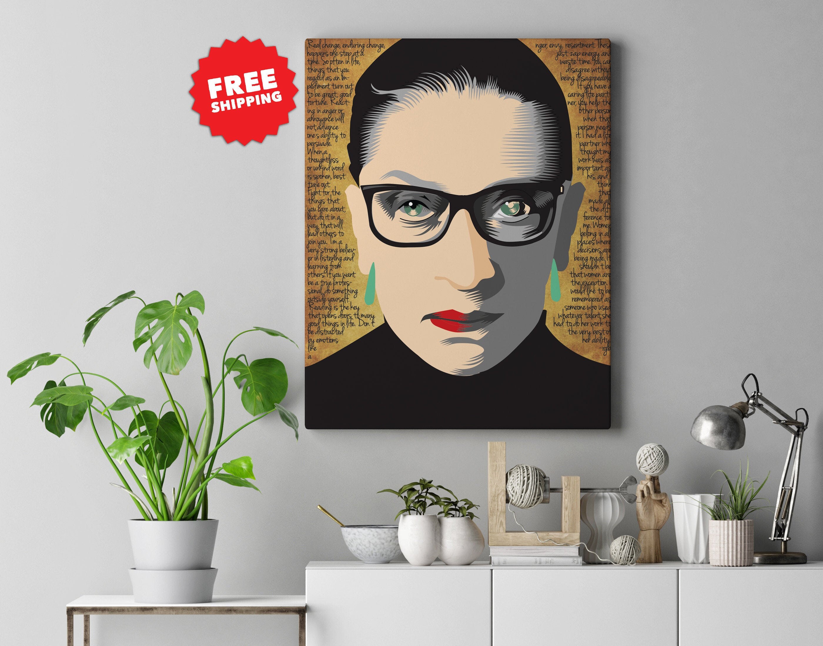 RBG QUOTES - Ruth Bader Ginsburg - Inspirational Wall Art - Christmas ...