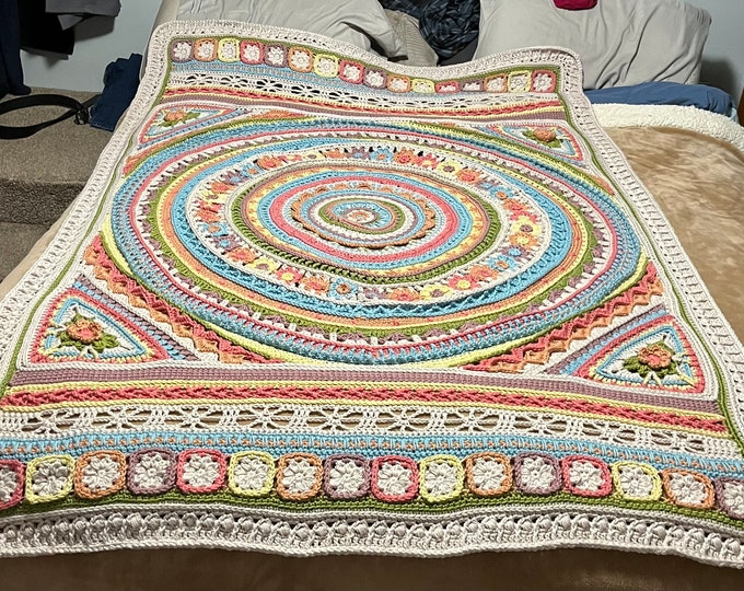 Floral Paradise Afghan, Crochet Afghan, Handmade Blanket - Etsy