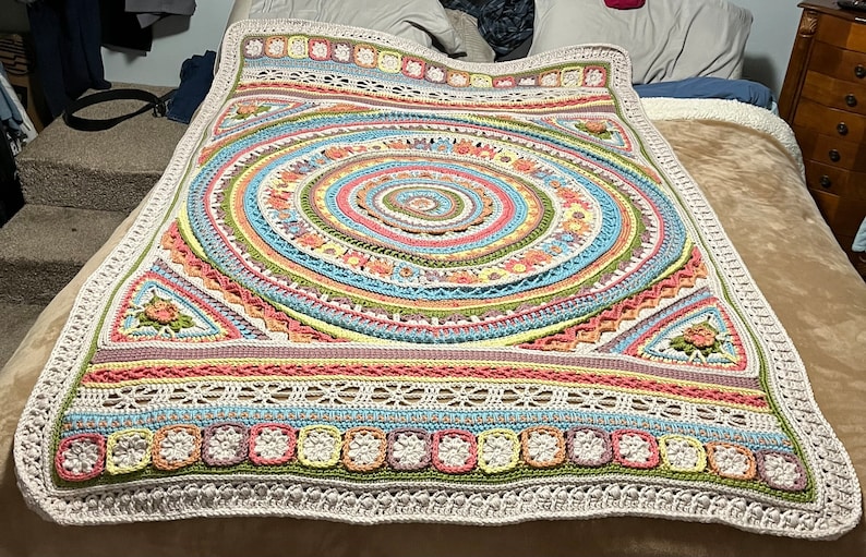 Floral Paradise Afghan Crochet Afghan Handmade Blanket - Etsy