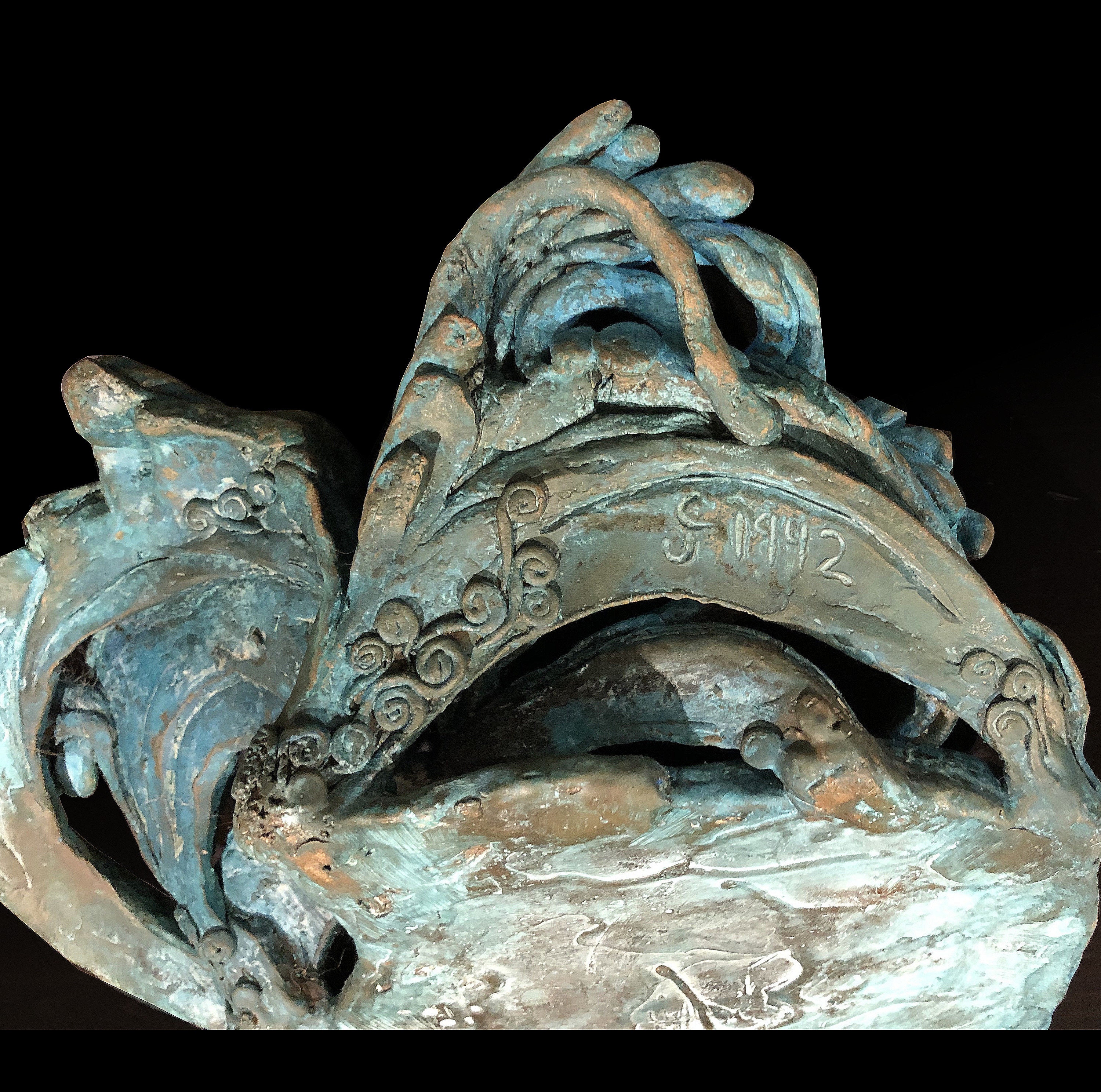 The Splash a Bronze Swordfish Sculpture of Swordfish Jumping Out Os ...