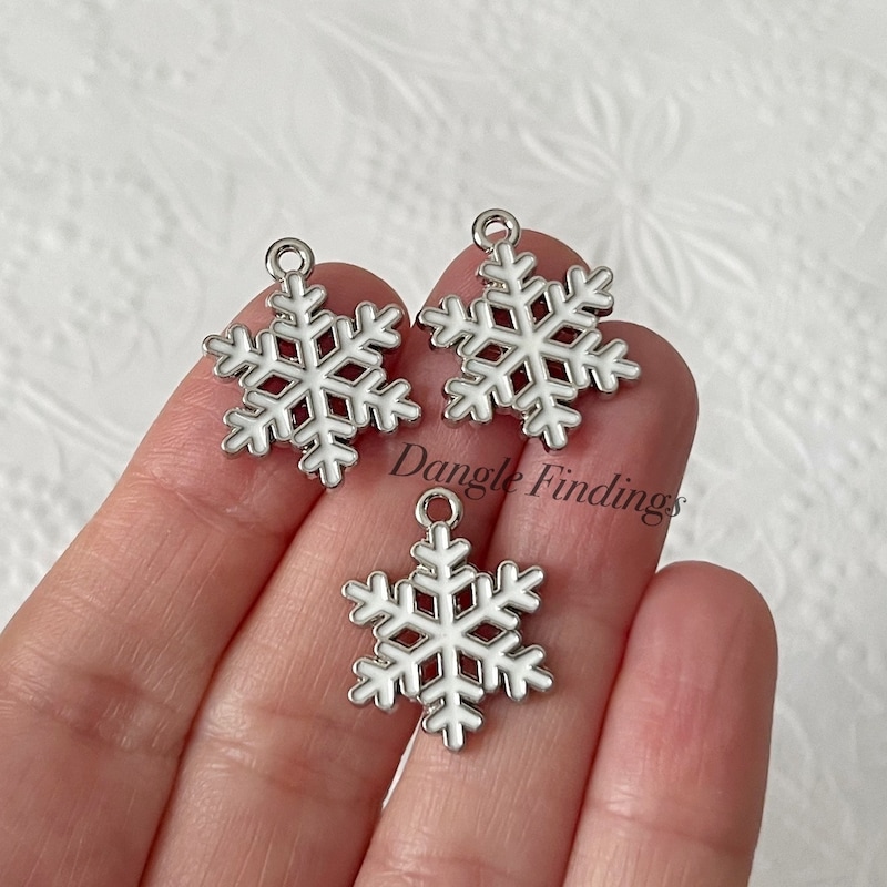 Snowflake Charms - Etsy
