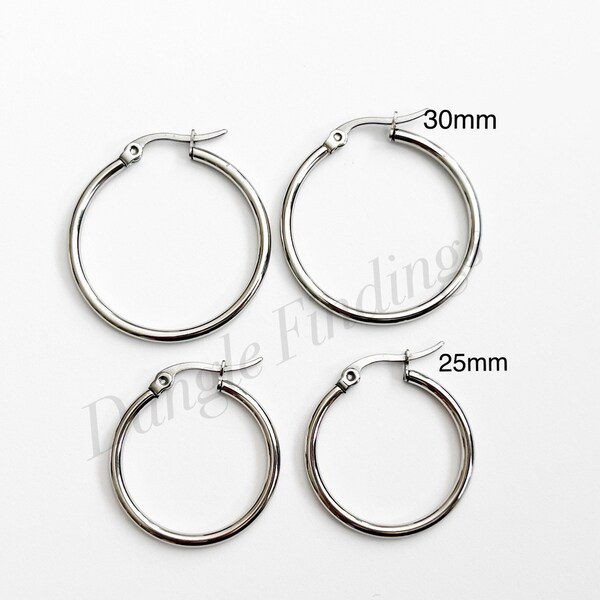 Stainless Steel Hoops - Etsy