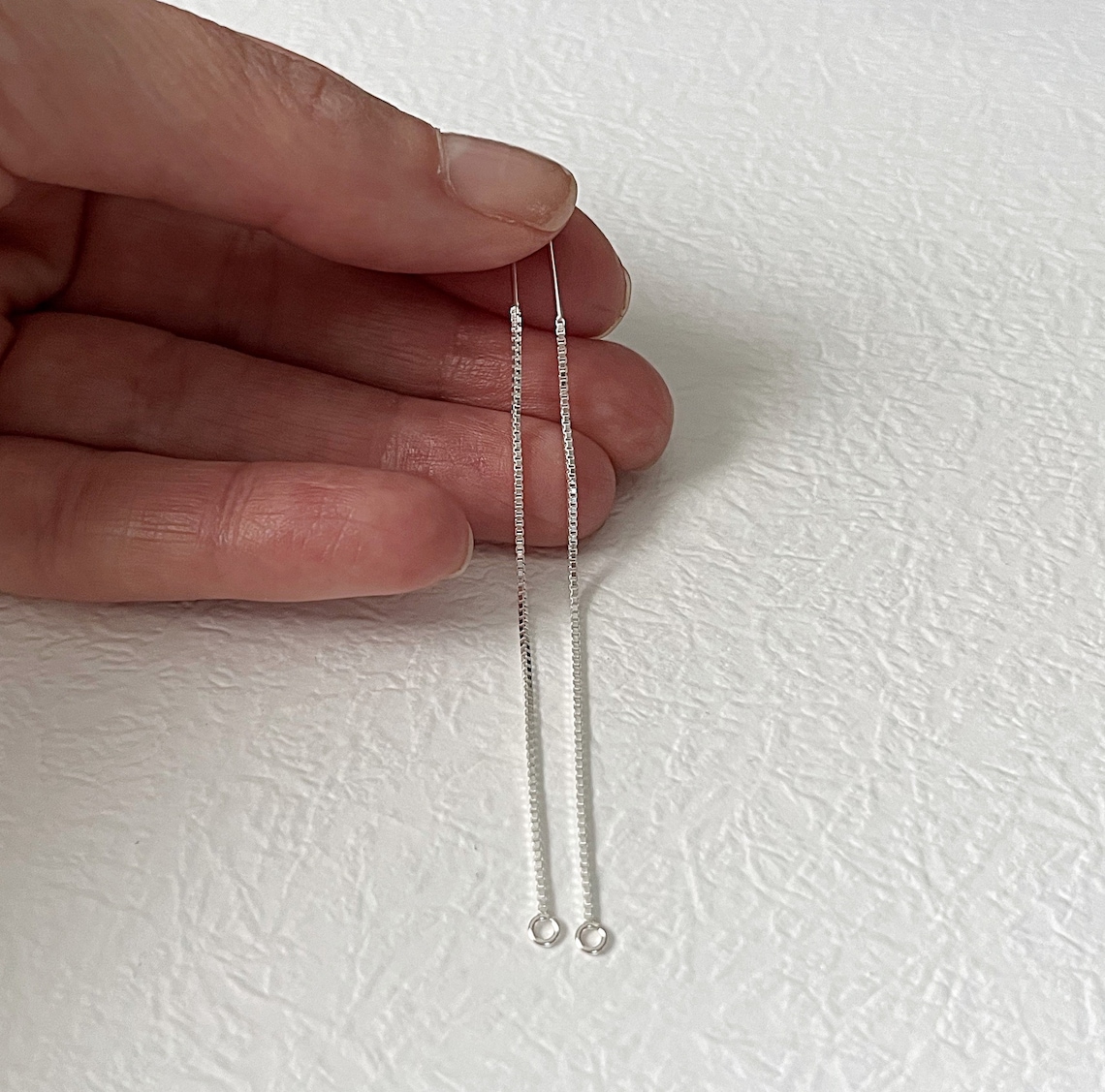 Long 3 Inch Box Chain Ear Thread Findings for DIY Earring Jewelry ...