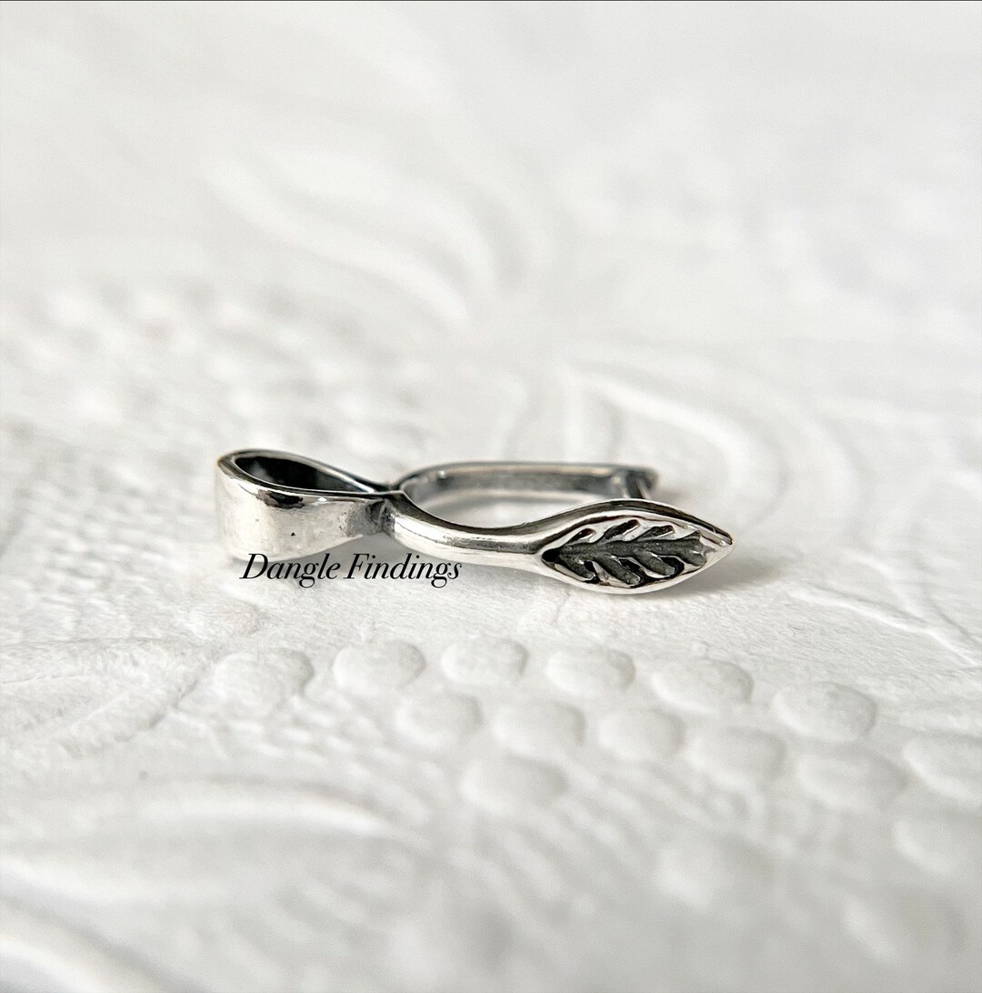 Leaf Bail, 925 Silver, Pinch, Ice Pick, Necklace, Small, Pendant, DIY ...