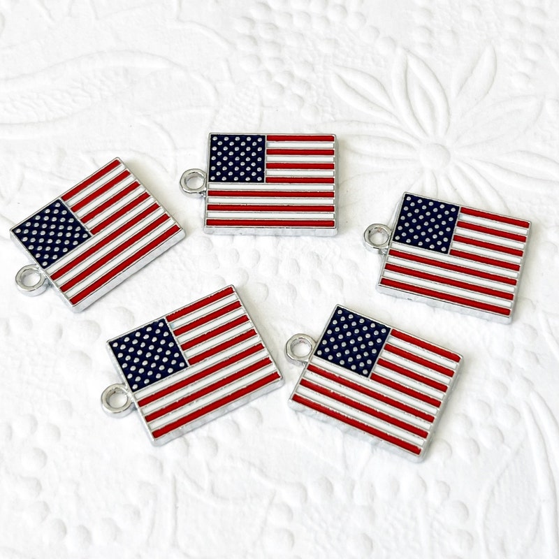 American Flag Charm - Etsy