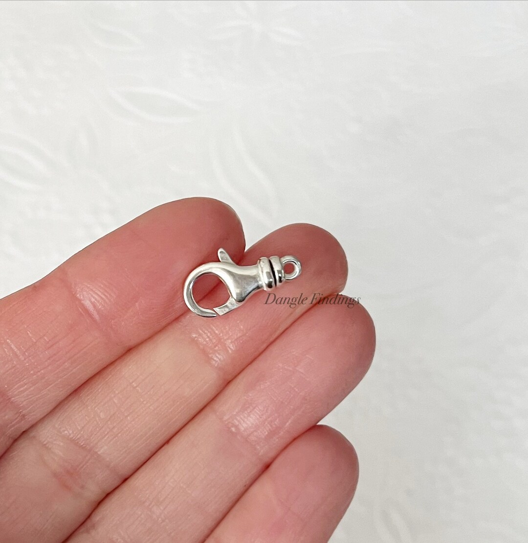 Sterling Silver Swivel Lobster Clasp for DIY Jewelry Making, 15.7mm ...