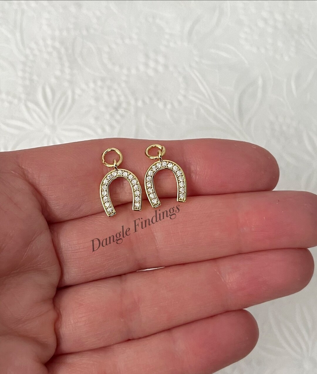 2 Horseshoe Charms, Western, Good Luck, Gold Plated, Small, DIY Jewelry ...