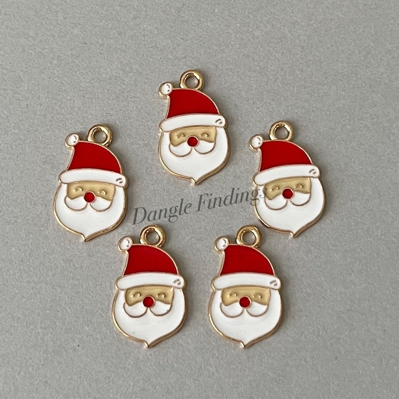 Pink Santa Charms - Etsy