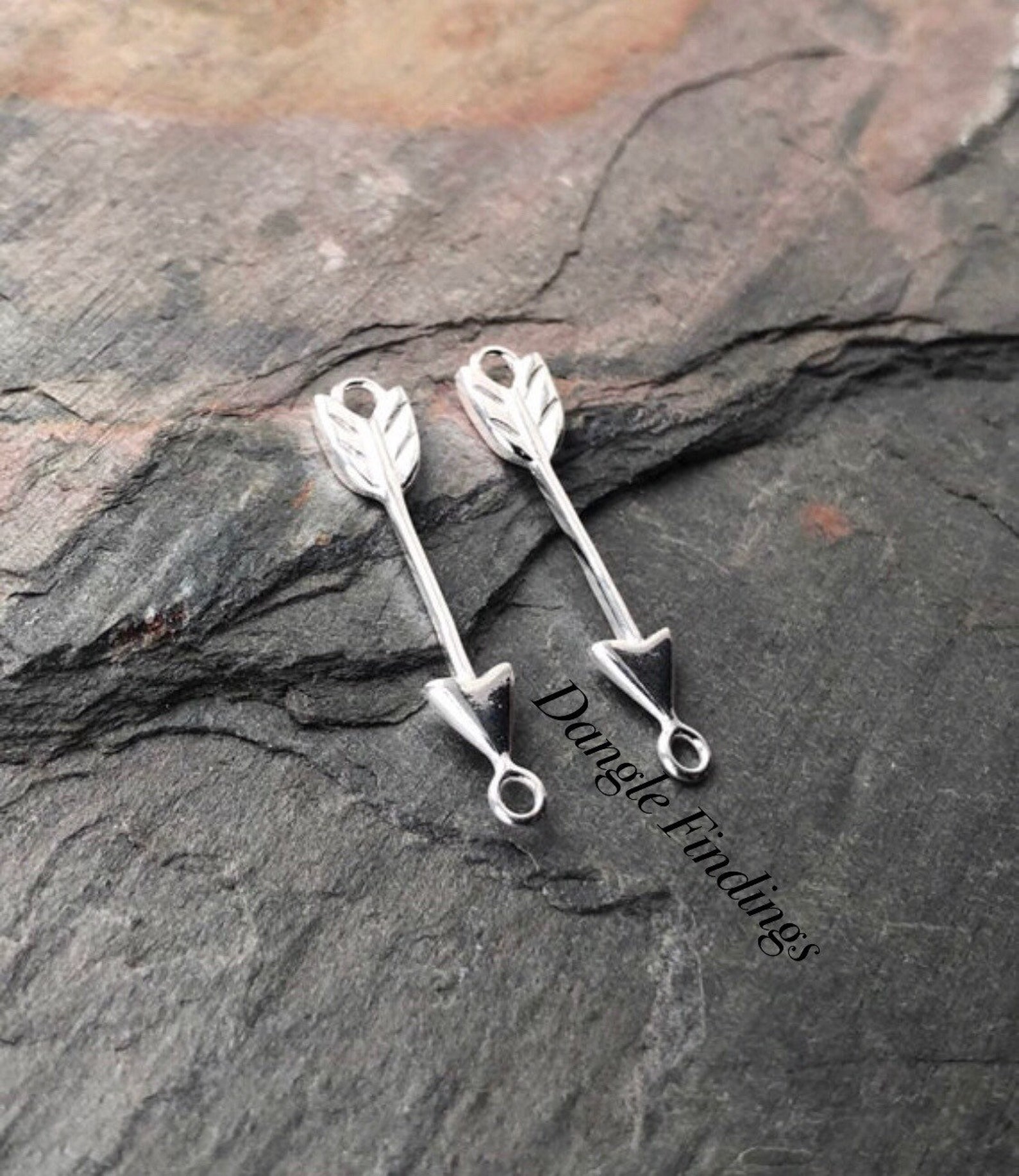 arrow-connectors-silver-arrows-24mm-ss058-etsy