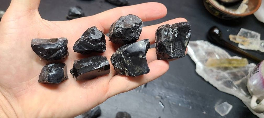 Obsidian Marbles || Naturally Tumbled! ||grounding Obsidian Stone ...
