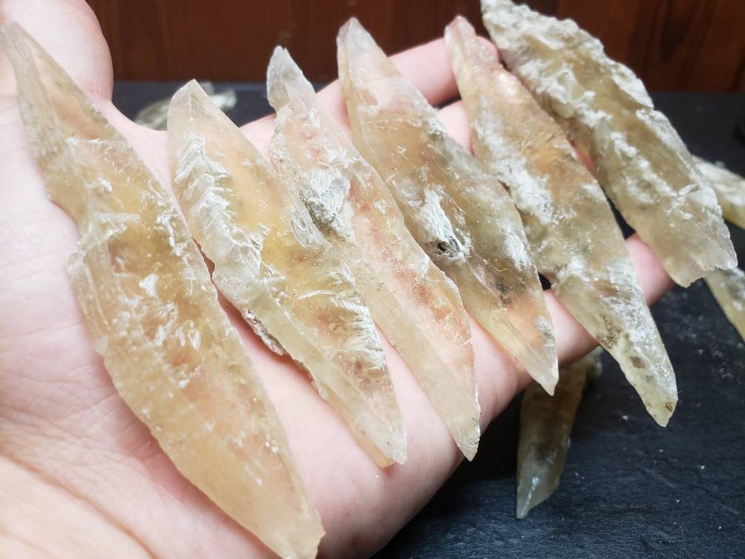 Raw Yellow Selenite Wands, Solar Plexus Selenite, Utah Selenite Slices ...