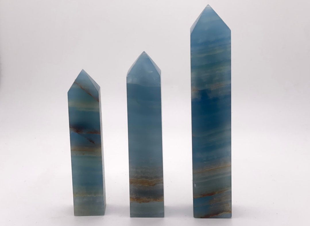 Blue Onyx Towers || Blue Onyx Crystal Standing Obelisk || Blue Onyx ...