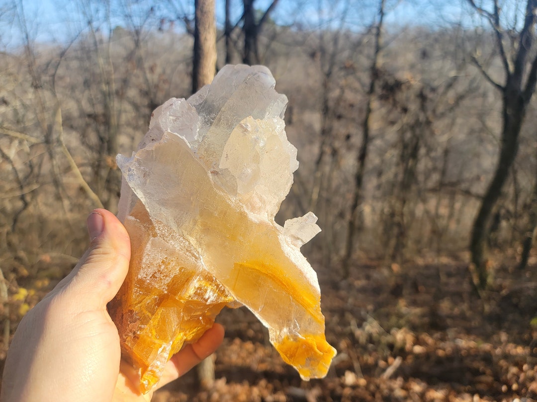 Golden Phantom Selenite Crystal Cluster || Sacral Selenite || Utah ...