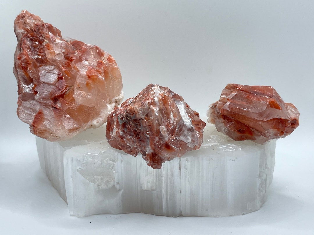Large Red Calcite Crystal || Red Calcite Stone || Raw Red Calcite ...