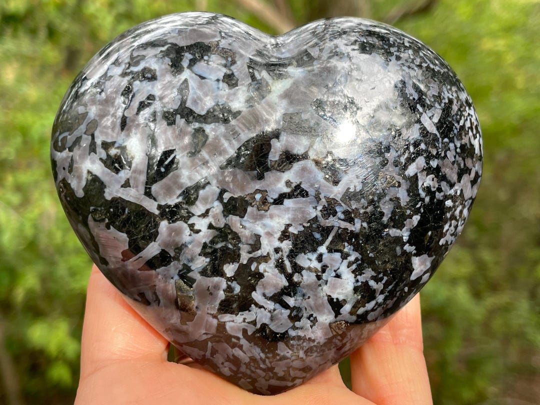 Indigo Gabro Jumbo Heart || Polished Indigo Gabro Stone || Heart ...
