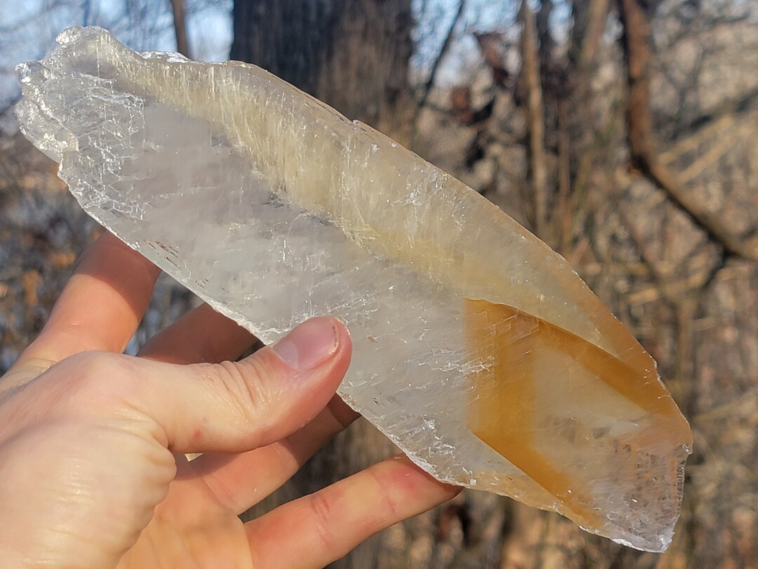 Golden Phantom Selenite Crystal Cluster || Sacral Selenite || Utah ...