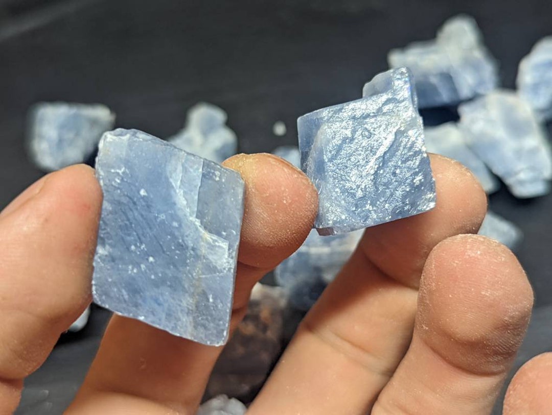 Raw Blue Calcite Crystal || Rough Blue Calcite Chunk || - Etsy