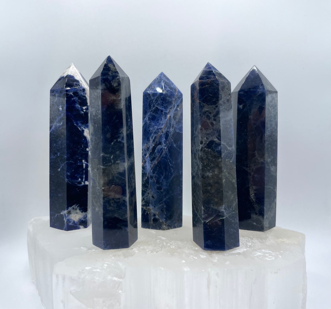 Sodalite Stone Towers || Sodalite Crystal Standing Obelisk || Choose ...