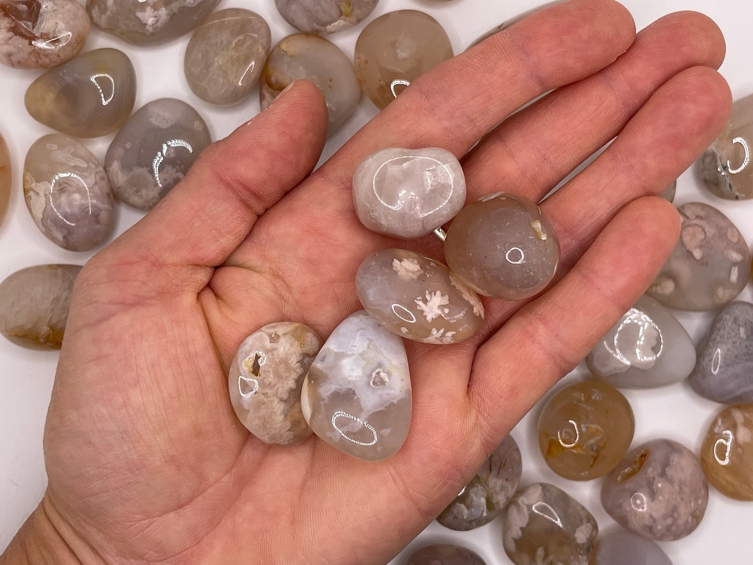 Flower Agate Tumble || Flower Agate Stone || Flower Agate Tumbled Stone ...