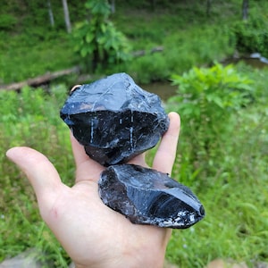 1-20lbs Raw Obsidian Crystal Stone || Choose Your Weight Obsidian - Etsy