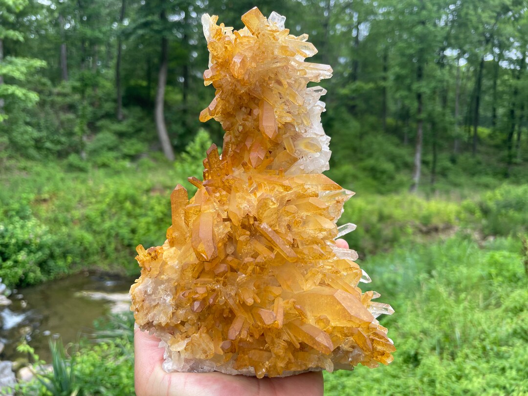 Golden Healer Quartz Crystal Cluster || Raw Quartz Cluster || Lemurian ...