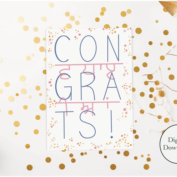 Indian Wedding Congratulations Card - Etsy