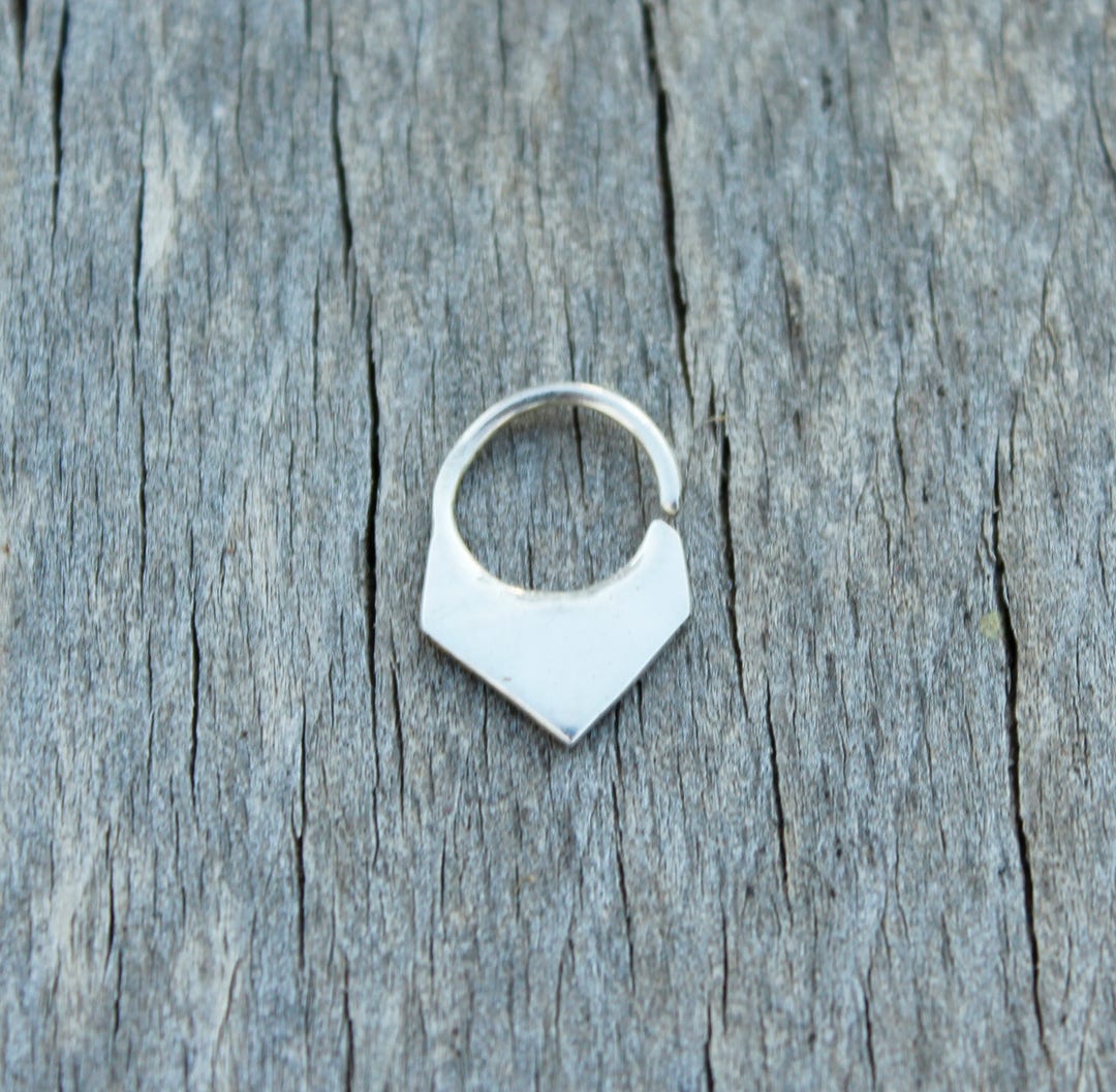 Septum Ring Tribal Septum Sterling Silver Septum Unisex Septum for Men ...