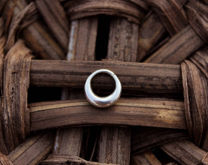 Simple Septum Silver Thick Septum Small Silver Septum Ring Creole ...