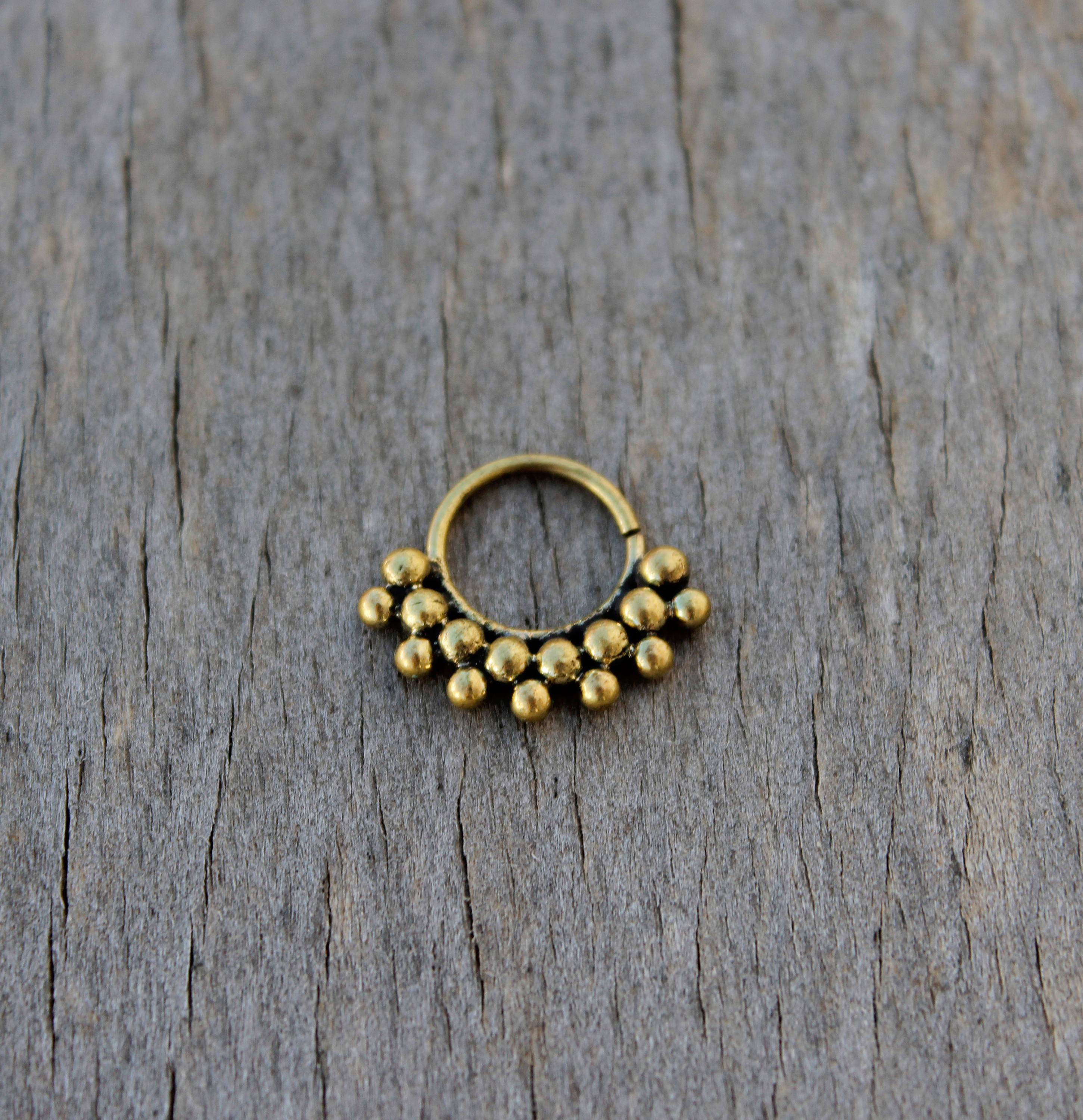 Septum de oro anillo septum en septum étnico tabique de latón tabique ...