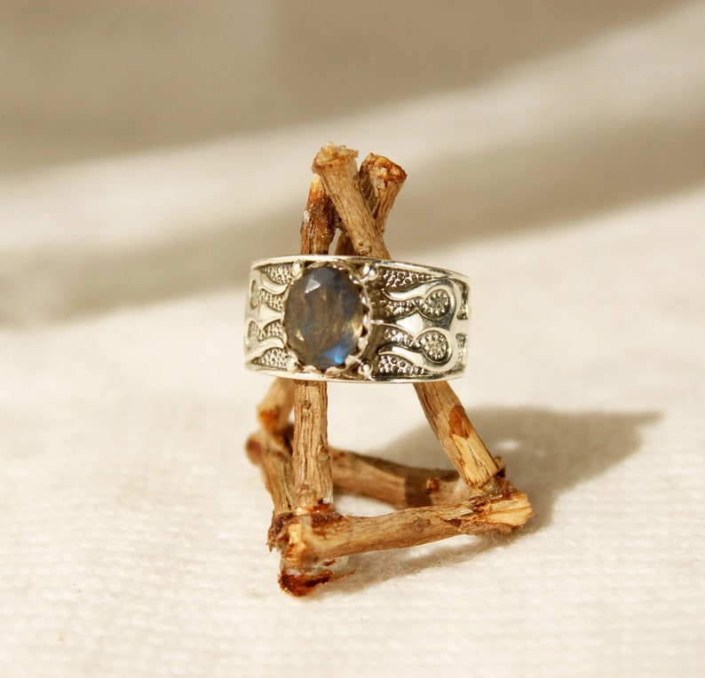 Stone Signet Rings Sterling Silver Men Rings Trishul Ring for - Etsy