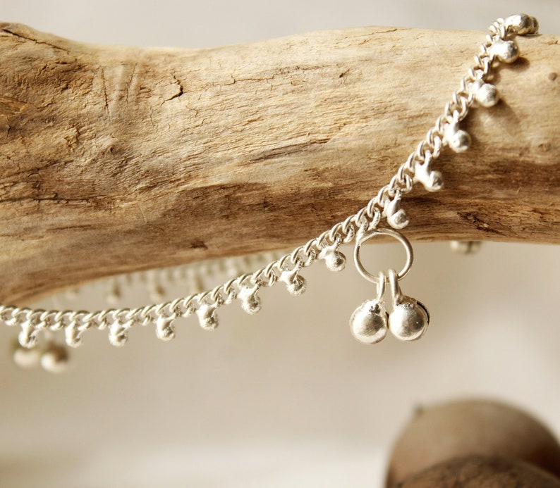 Chevillère avec grelot Chaine de pied argent bijoux ethniques bracelet ...