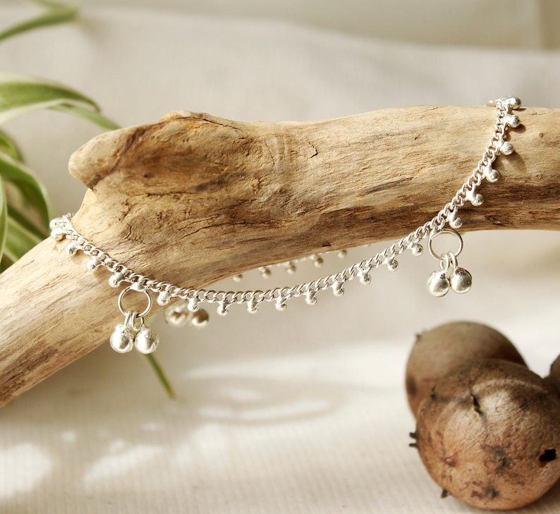 Chevillère avec grelot Chaine de pied argent bijoux ethniques bracelet ...
