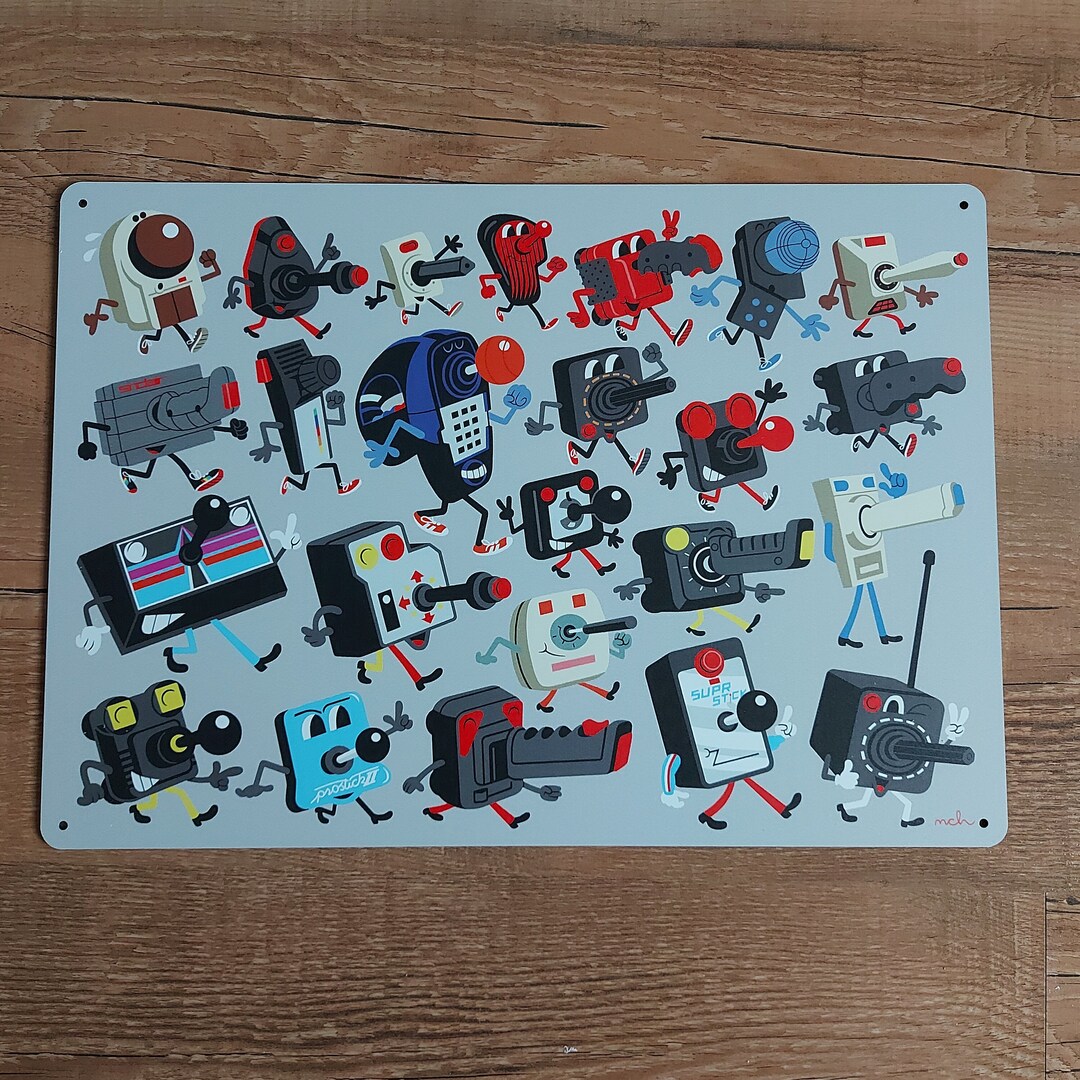 Joysticks Aluminium Sign A3 Size 42cm X 29.7cm - Etsy
