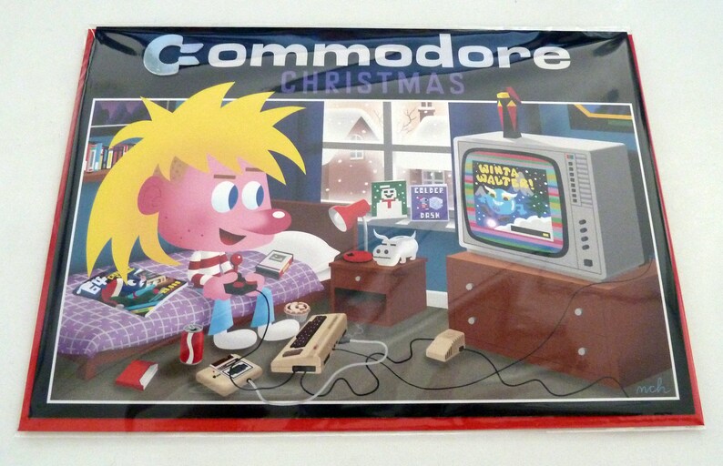COMMODORE CHRISTMAS Christmas Card - Commodore 64 VIC 20 Fan Art - Etsy