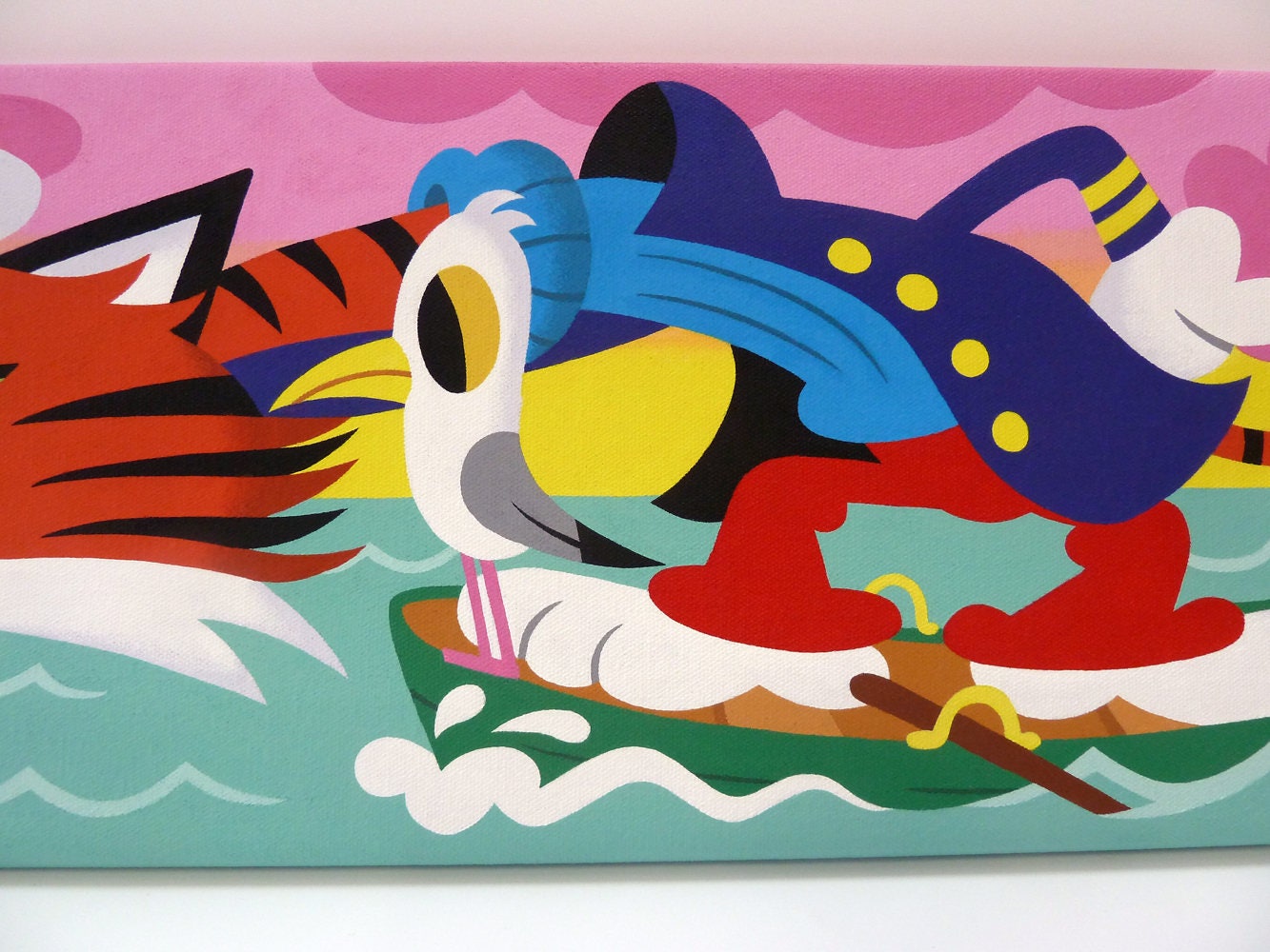 Captain Tiger 2015 Pintura acrílica original sobre lienzo - Etsy España