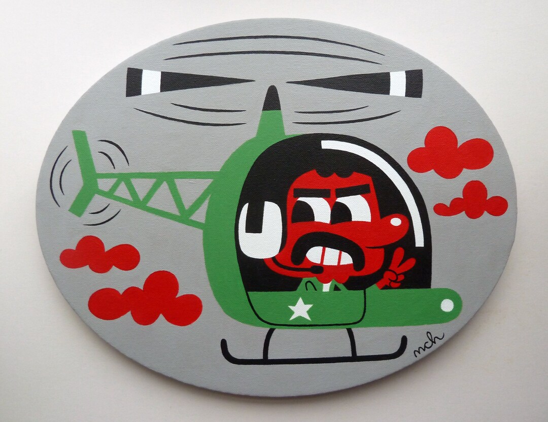 CHOPPA 2021 Original Acrylic Painting on Oval Canvas - Etsy