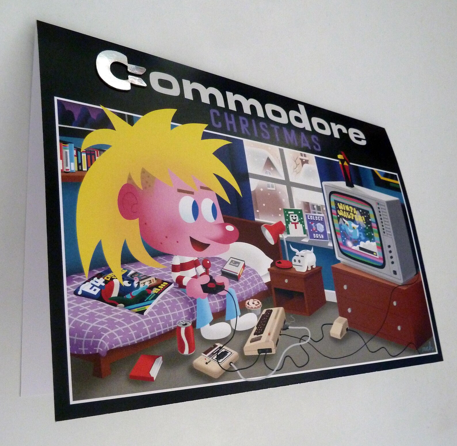 COMMODORE CHRISTMAS Christmas Card - Commodore 64 VIC 20 Fan Art - Etsy